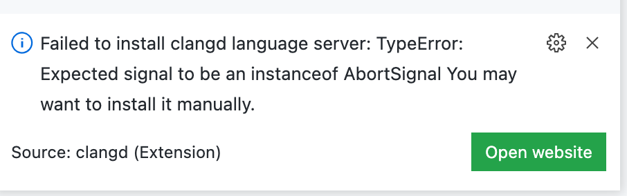 after update to v0.1.16, language server fails to install · Issue #325 · clangd/vscode-clangd ...