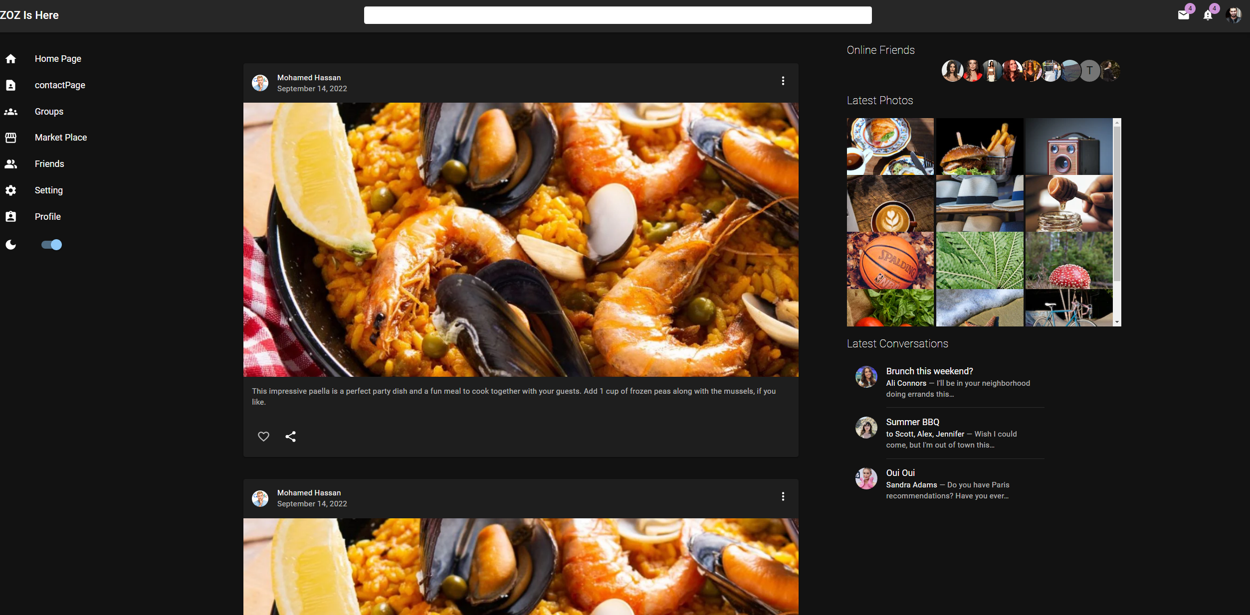 GitHub - mohamedlolx/Social-Media-Home-Page-Project-React-MaterialUI