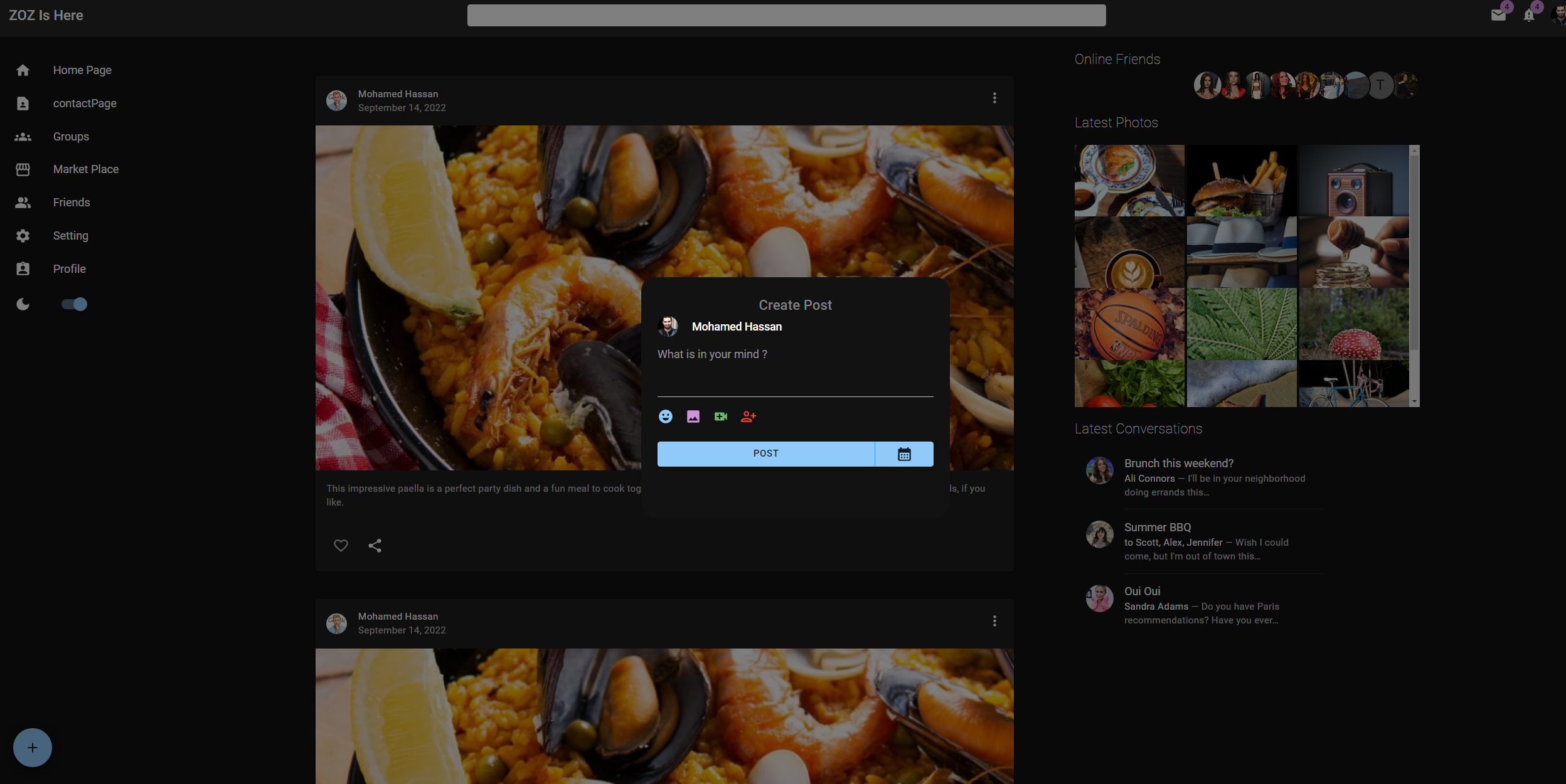 Github Mohamedlolxsocial Media Home Page Project React Materialui