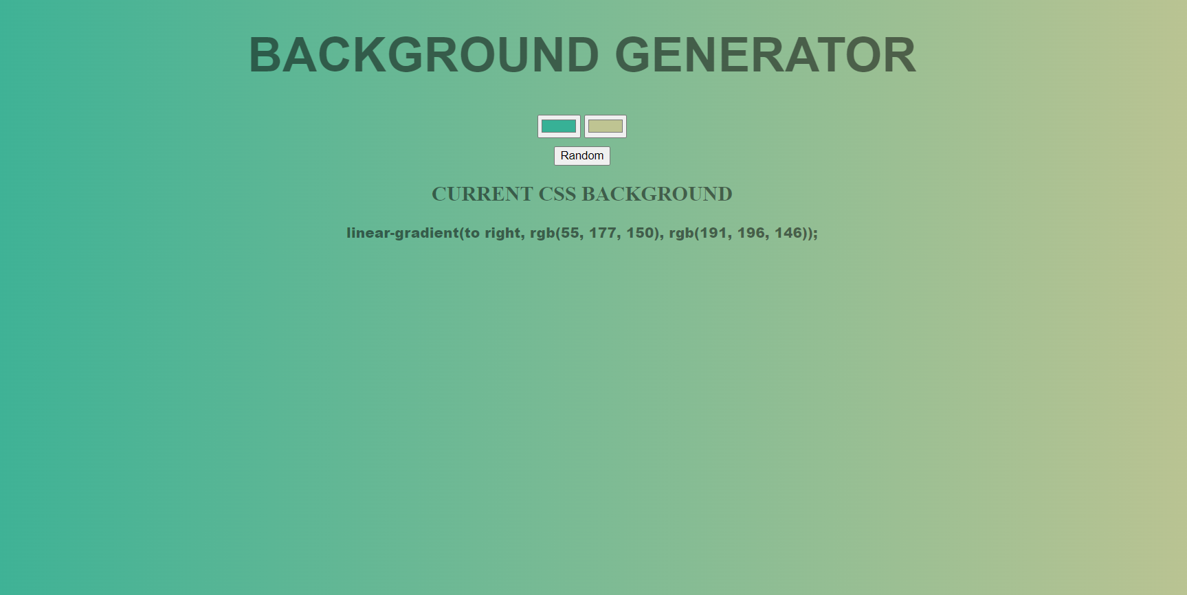 GitHub - AashiGoel/Background-Generator: Generates the CSS for a ...