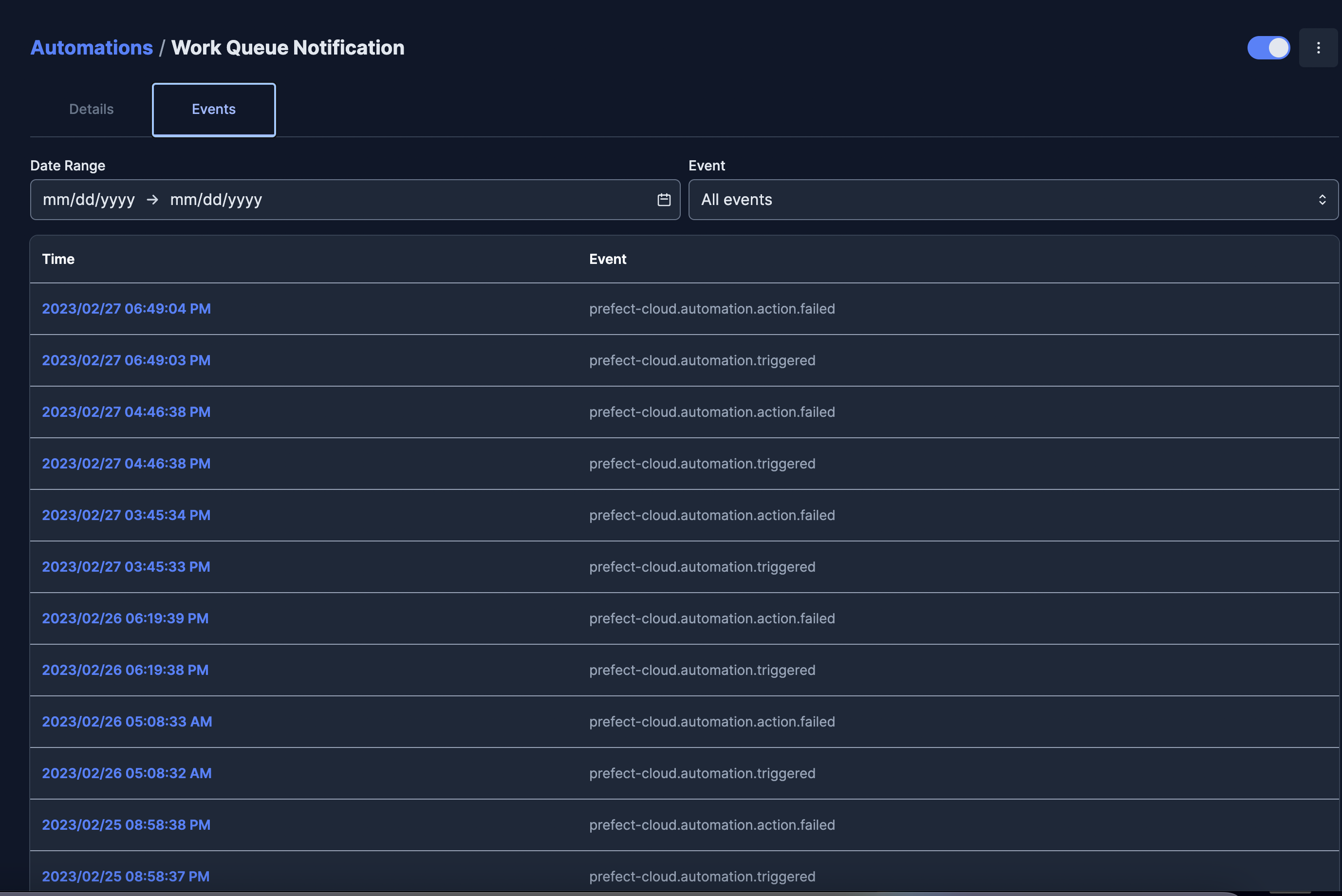 Hyperlinks in Events under Automations not loading · Issue #8671 · PrefectHQ/prefect · GitHub