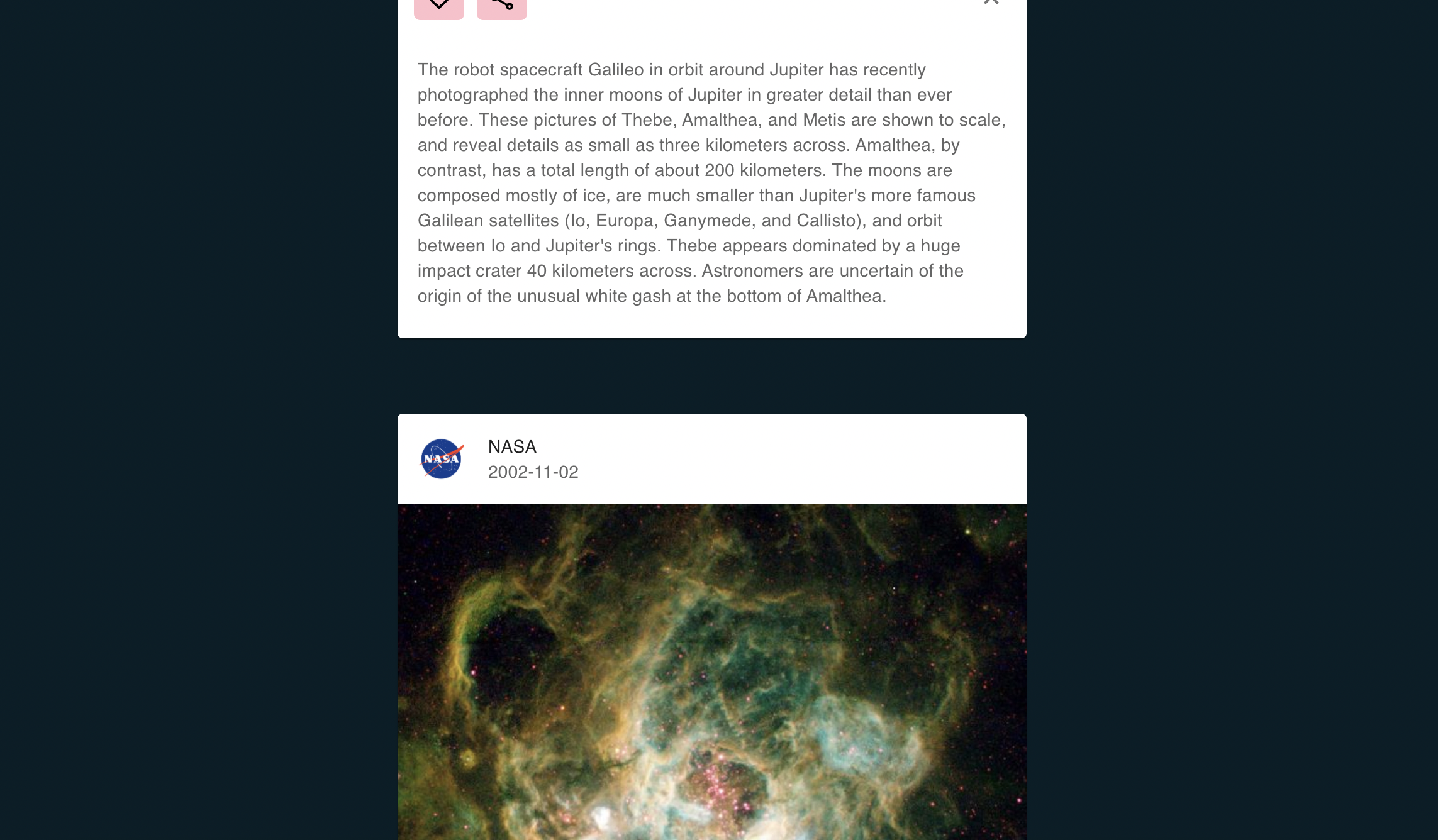 GitHub - huiwenxchen/nasa: React app -- display APOD feed from NASA's API