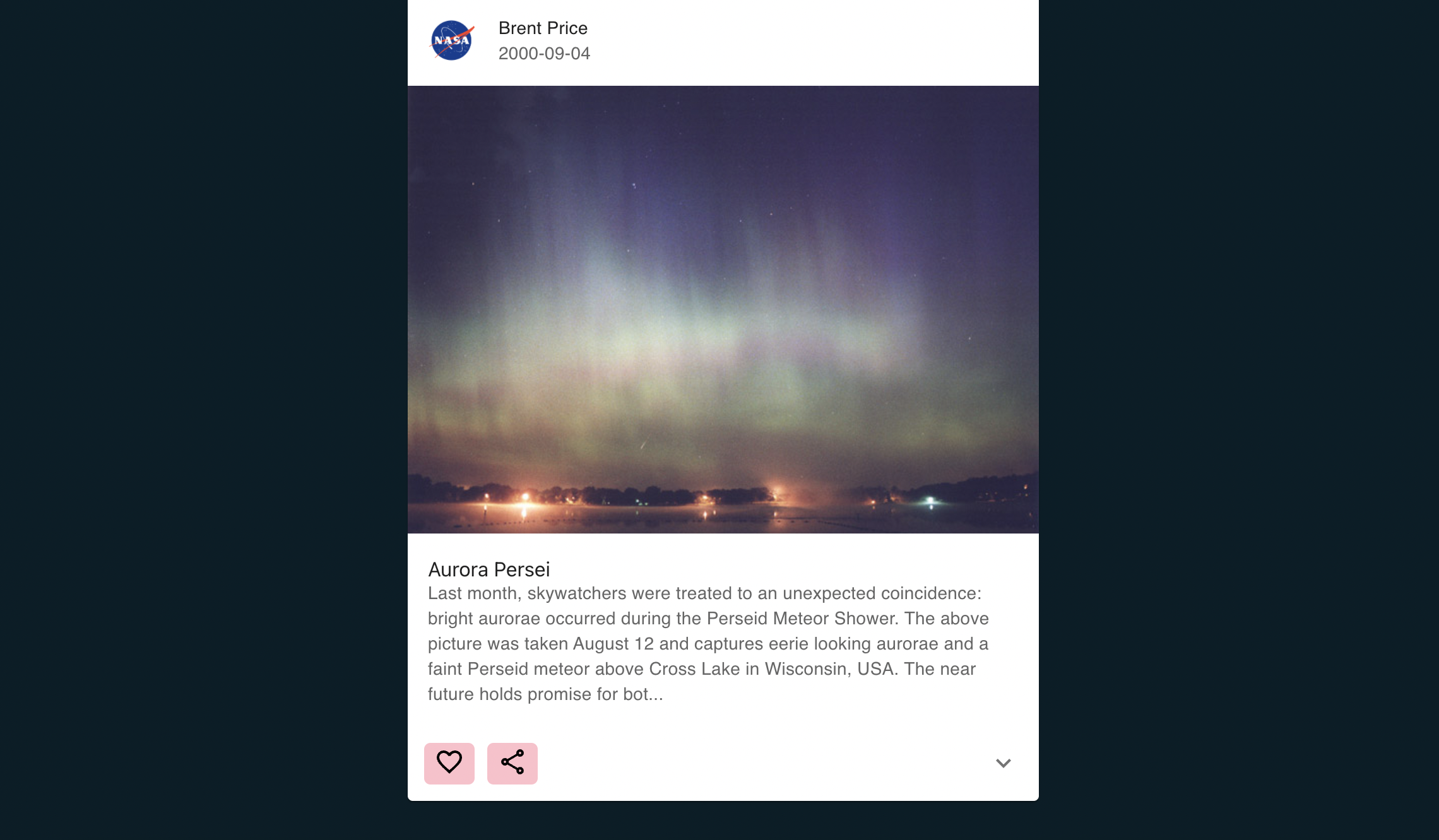 GitHub - huiwenxchen/nasa: React app -- display APOD feed from NASA's API