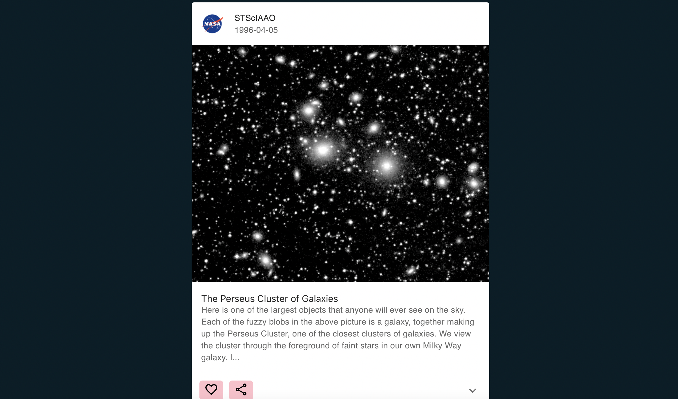 GitHub - huiwenxchen/nasa: React app -- display APOD feed from NASA's API