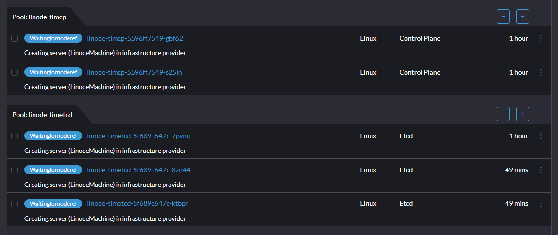 unable to create rke2 cluster with linode error from node: `connection reset by peer` · Issue ...