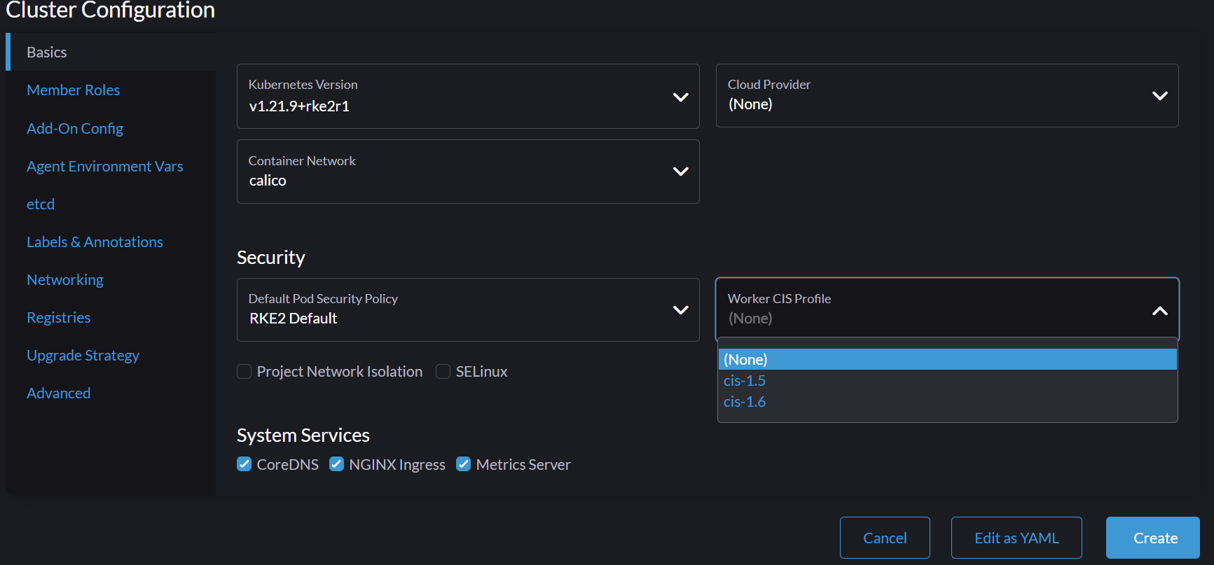 CIS mode is not available on RKE2 EC2 Provisioning · Issue #5152 · rancher/dashboard · GitHub