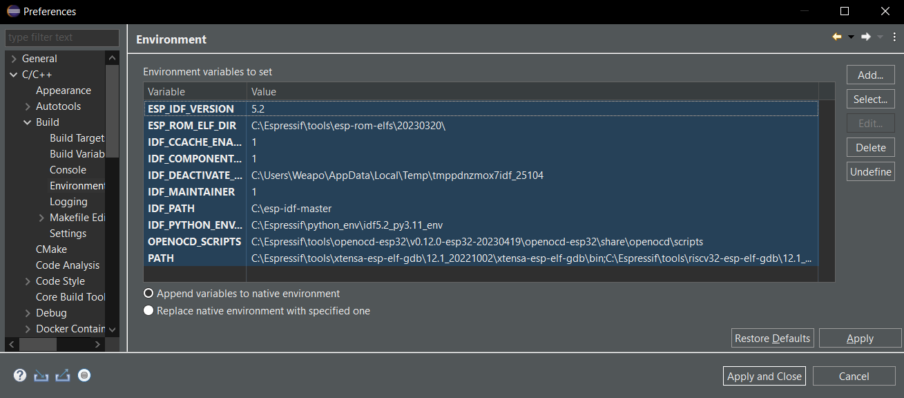 Could not find CMAKE_PROJECT_NAME in cache (IEP-1027) · Issue #821 · espressif/idf-eclipse ...