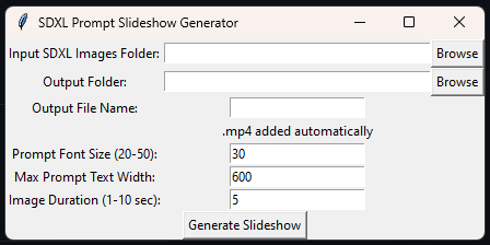 GitHub - purzbeats/sdxl-prompt-slideshow-gen: SDXL Prompt Slideshow ...