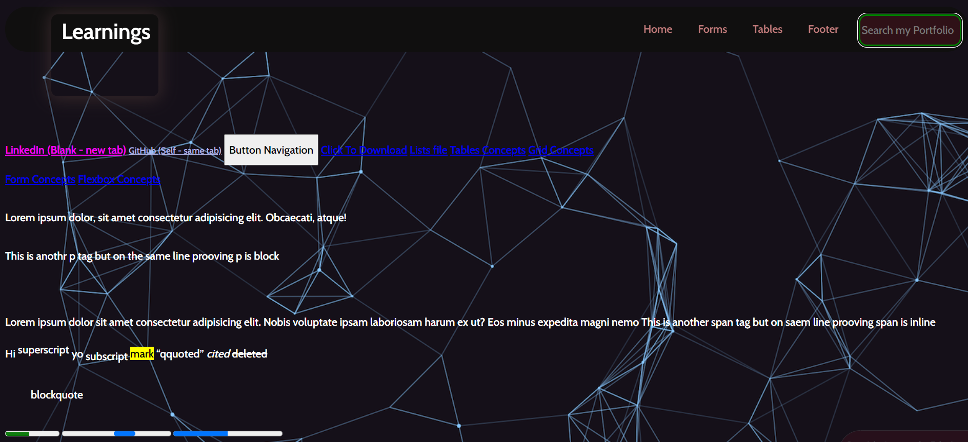 improve UI of the entire learning page · Issue #23 · fykaa/Sample-Portfolio-for-Learners · GitHub