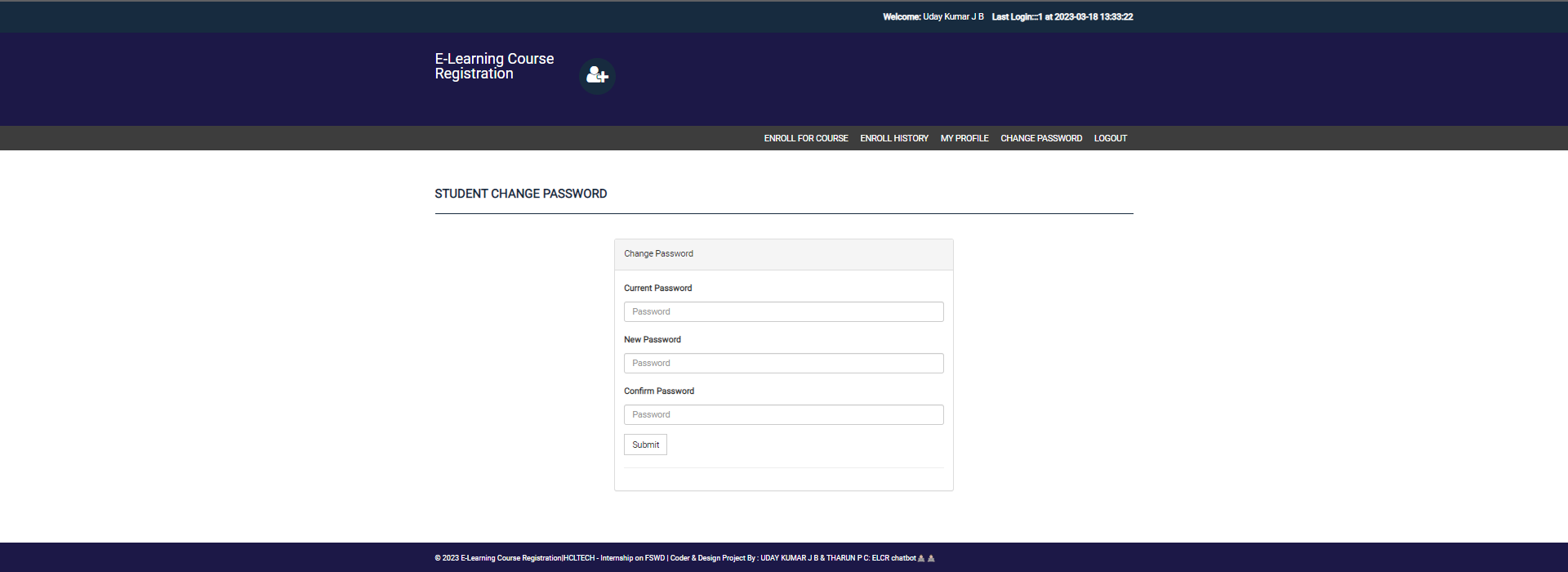 GitHub - UdayReddyJB/FRT-ELCR-Project: E-Learning Course Registration System is Web-based ...