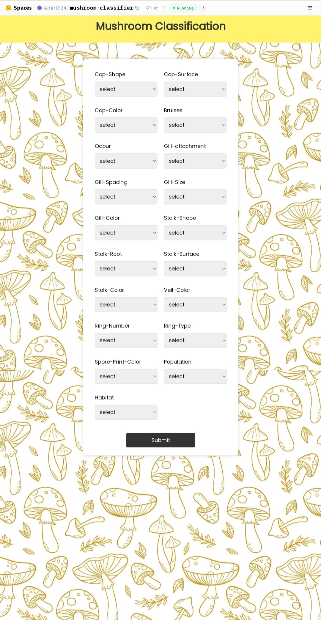 GitHub - Amirth24/mushroom-classification