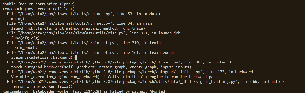 Runtimeerror Dataloader Worker Pid 1114628 Is Killed By Signal Aborted · Issue 571