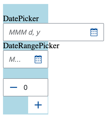 DatePicker & StepInput: Setting `min-width` is not possible or causing elements to overflow ...
