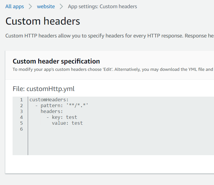 Custom Headers Does Not Respect Pattern · Issue 2281 · Aws Amplify