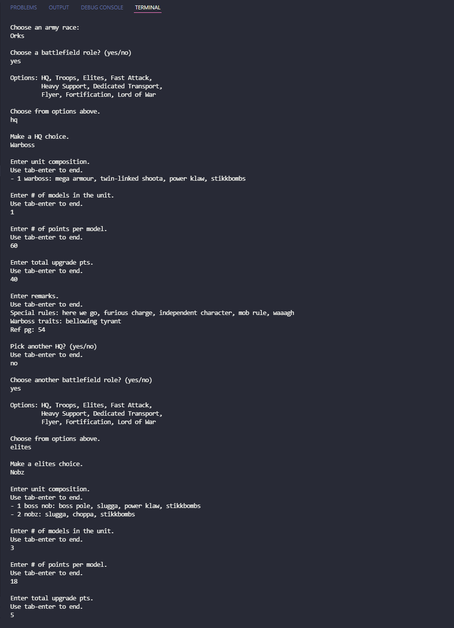 GitHub - SBBradley/Army-Adder: A program that generates an army list ...