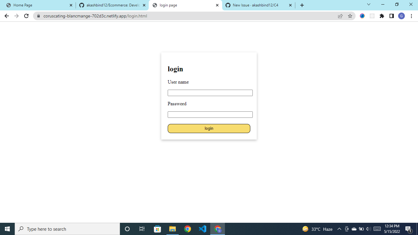 GitHub - akashbind12/Ecommerce: Developed a simple Ecommerce website ...