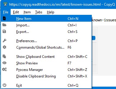 Text color is not inverted in tray menu · Issue #1896 · hluk/CopyQ · GitHub