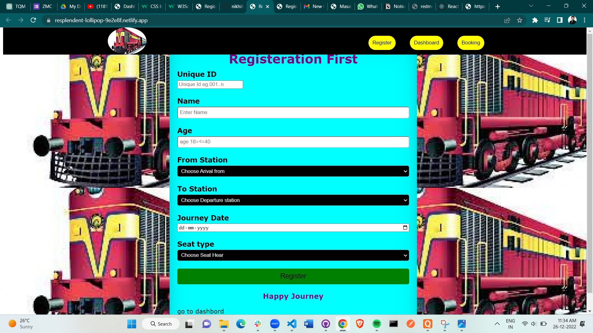 GitHub - nikhilhir/TrainTicket_Booking_Dashbord: Welcome to Train Ticket Booking dashboard enter ...