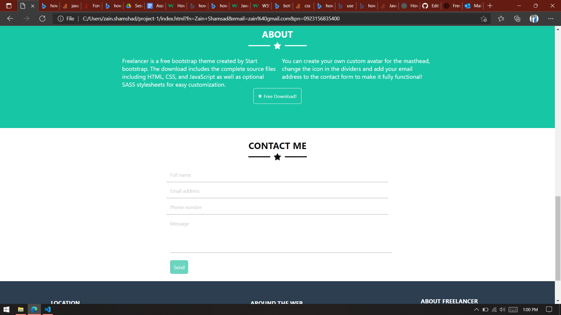 Github Zainshamshad Assignment 1 Zain Shamshad Angular Training Html Css Javascript