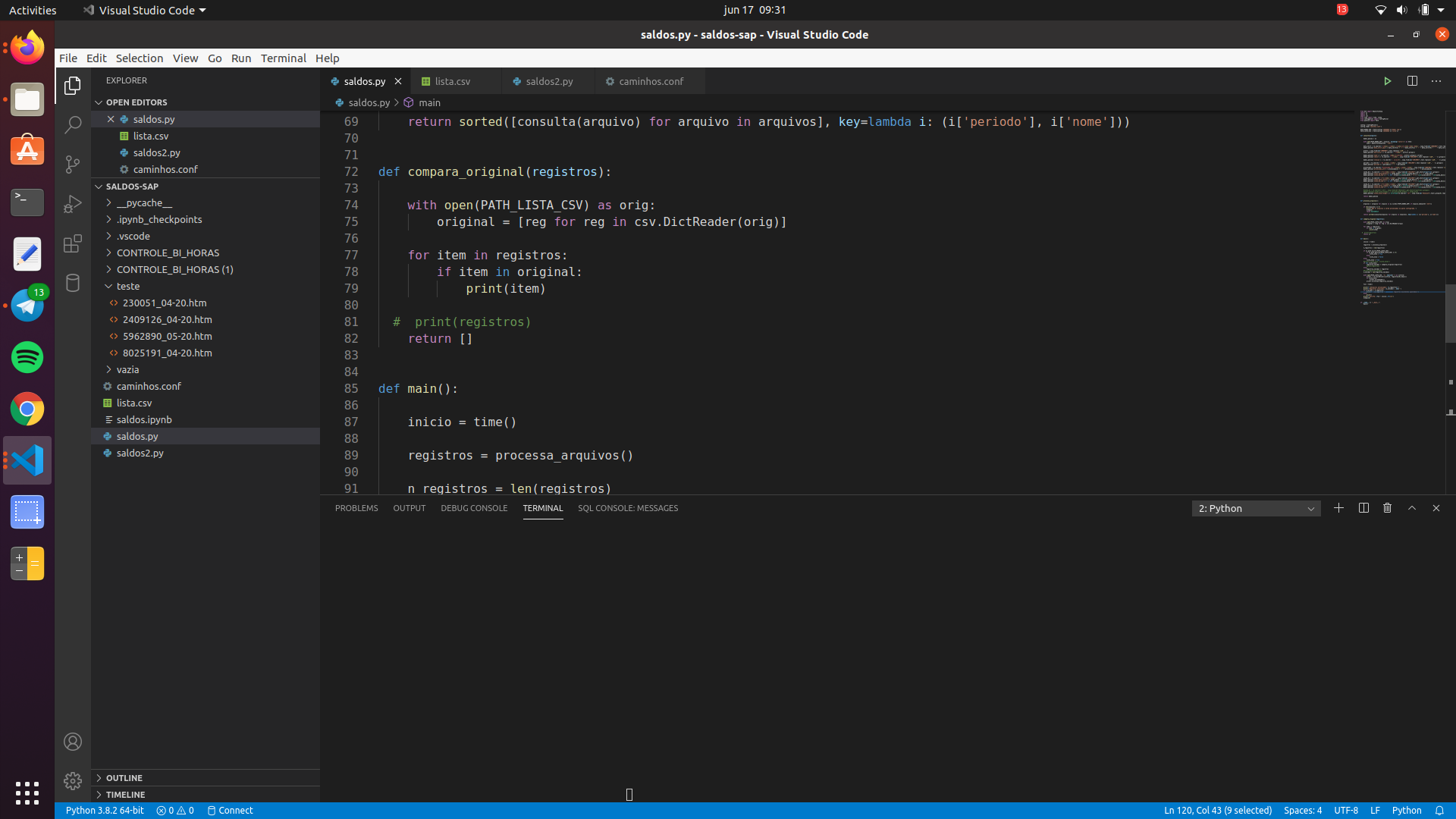 Text in terminal panel becomes invisible after return from suspend ...