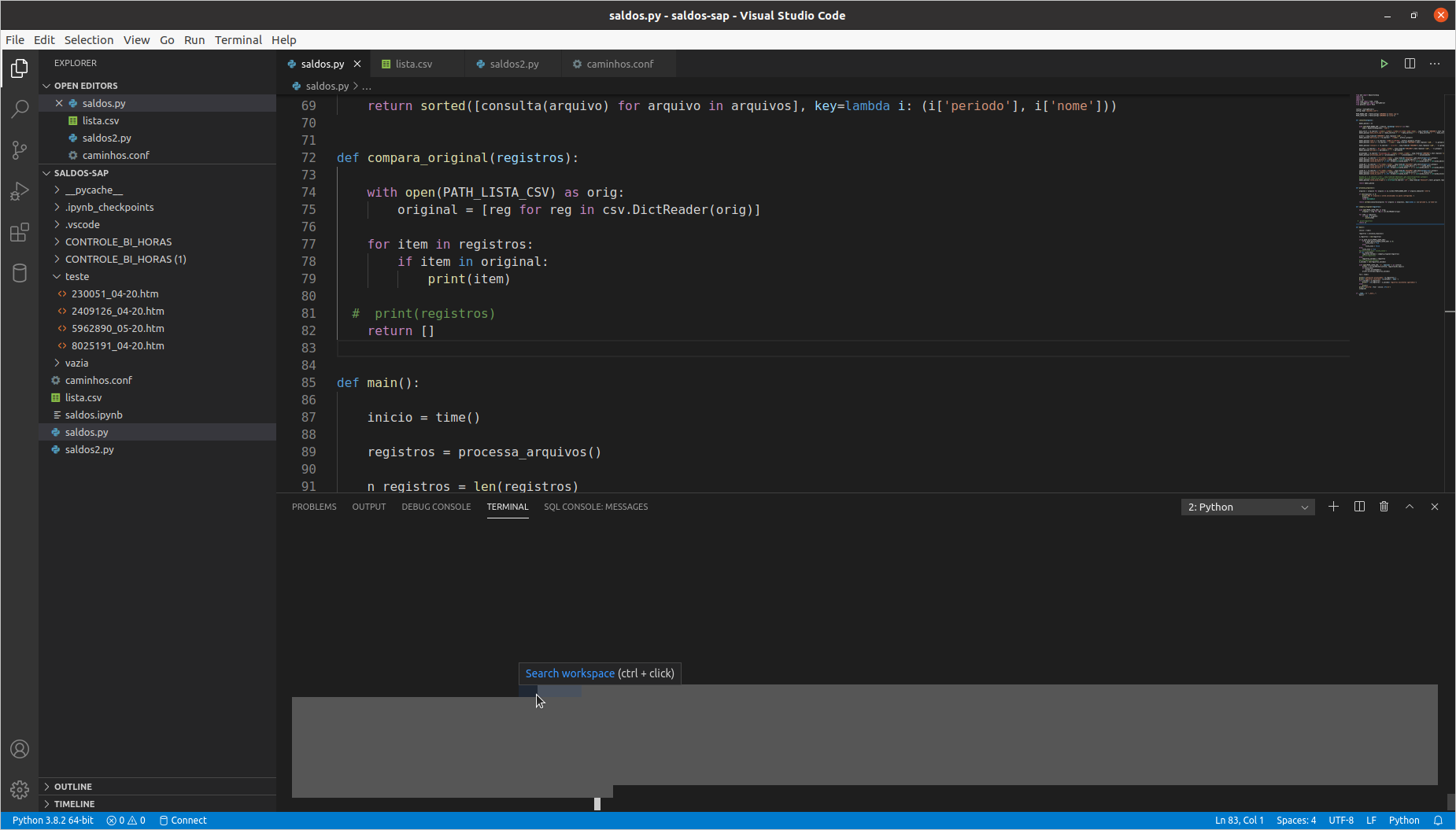 Text in terminal panel becomes invisible after return from suspend ...