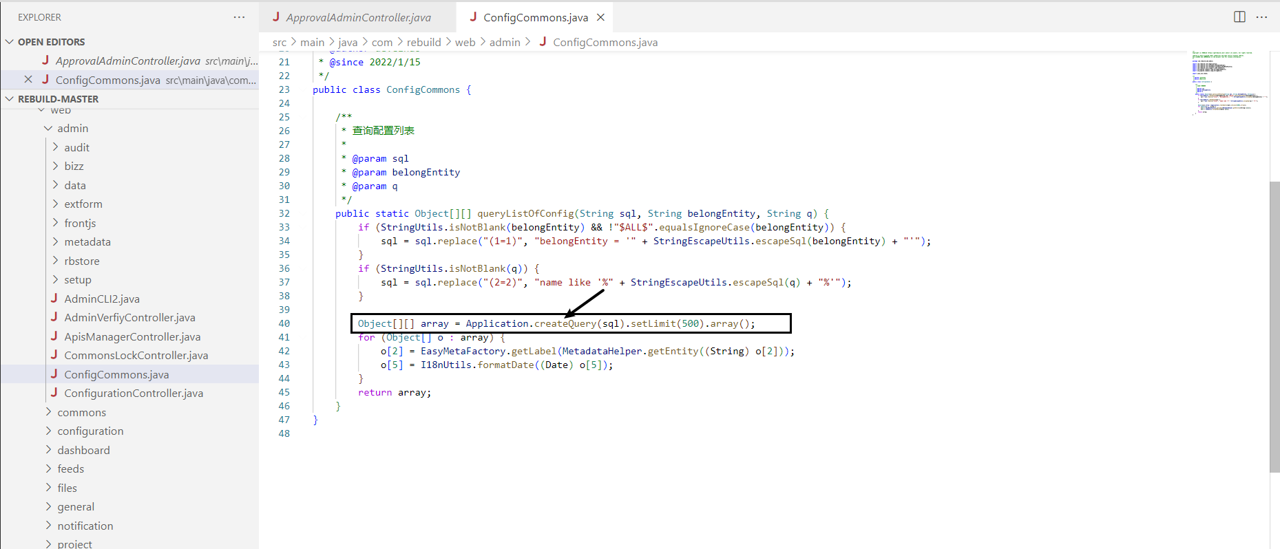There is a SQL injection vulnerability in the/admin/robot/approval/list interface of the rebuild ...