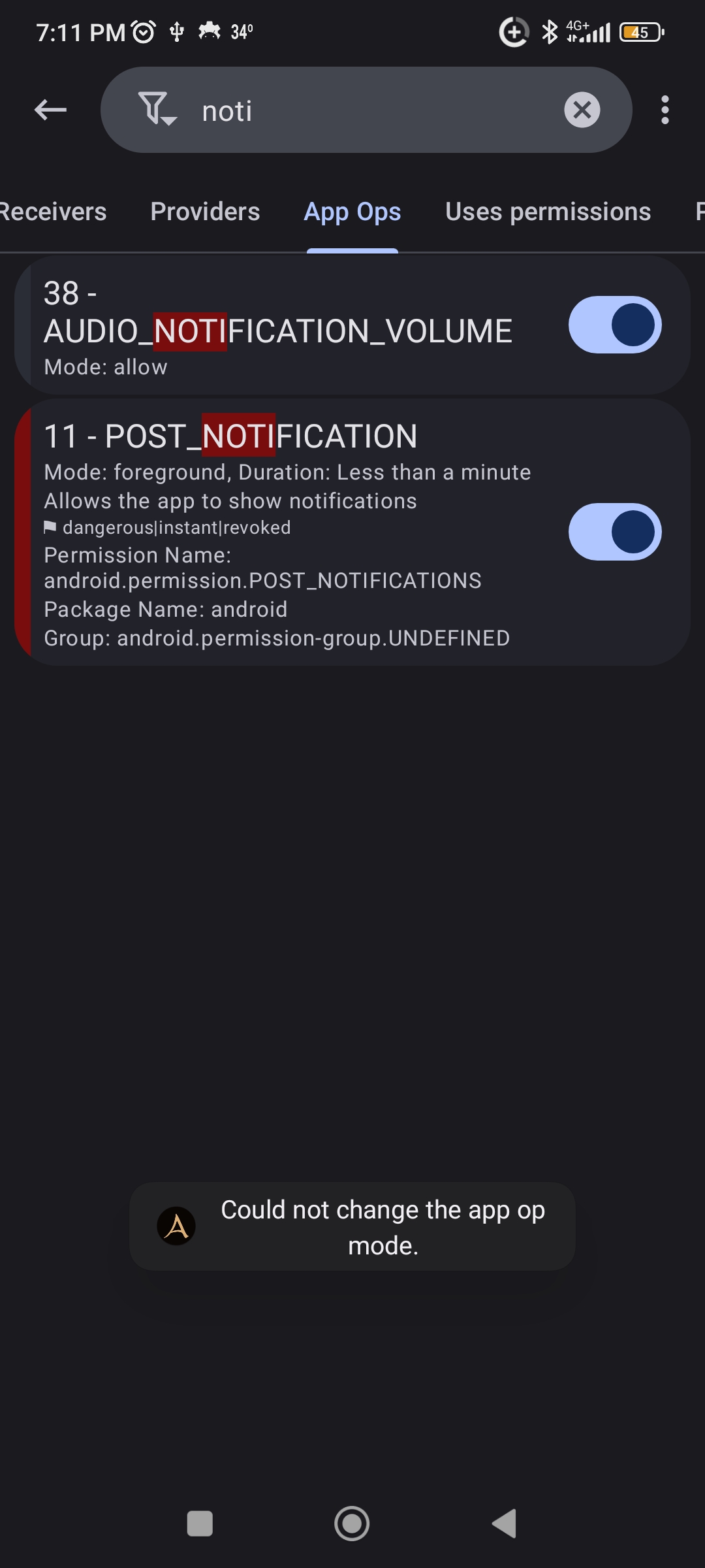 App Op can't change · Issue #1183 · MuntashirAkon/AppManager · GitHub