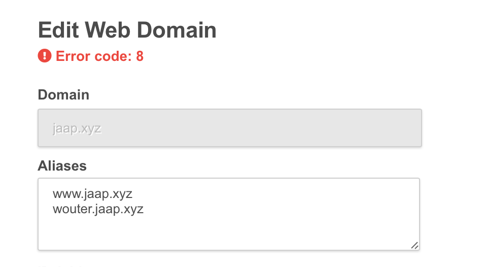 [BUG] Web alias limit not working · Issue #1767 · hestiacp/hestiacp · GitHub