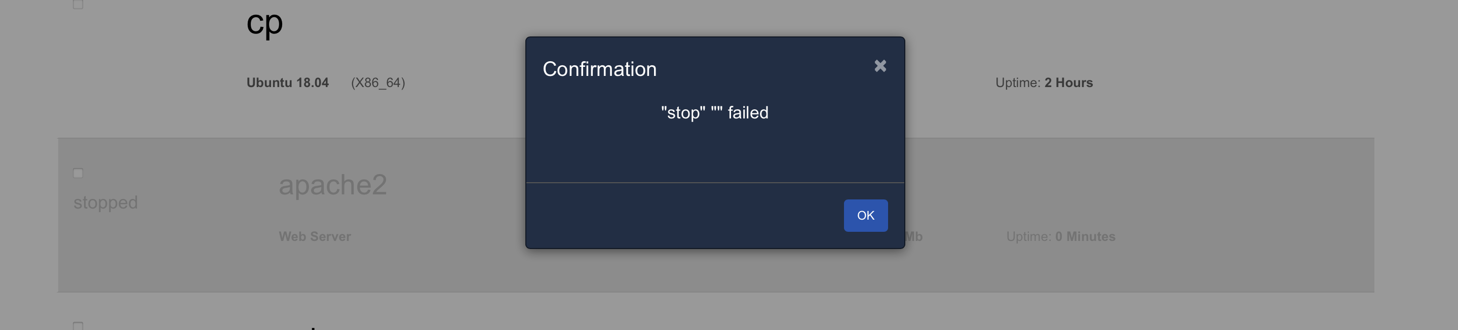 Stop service fails · Issue #2190 · outroll/vesta · GitHub