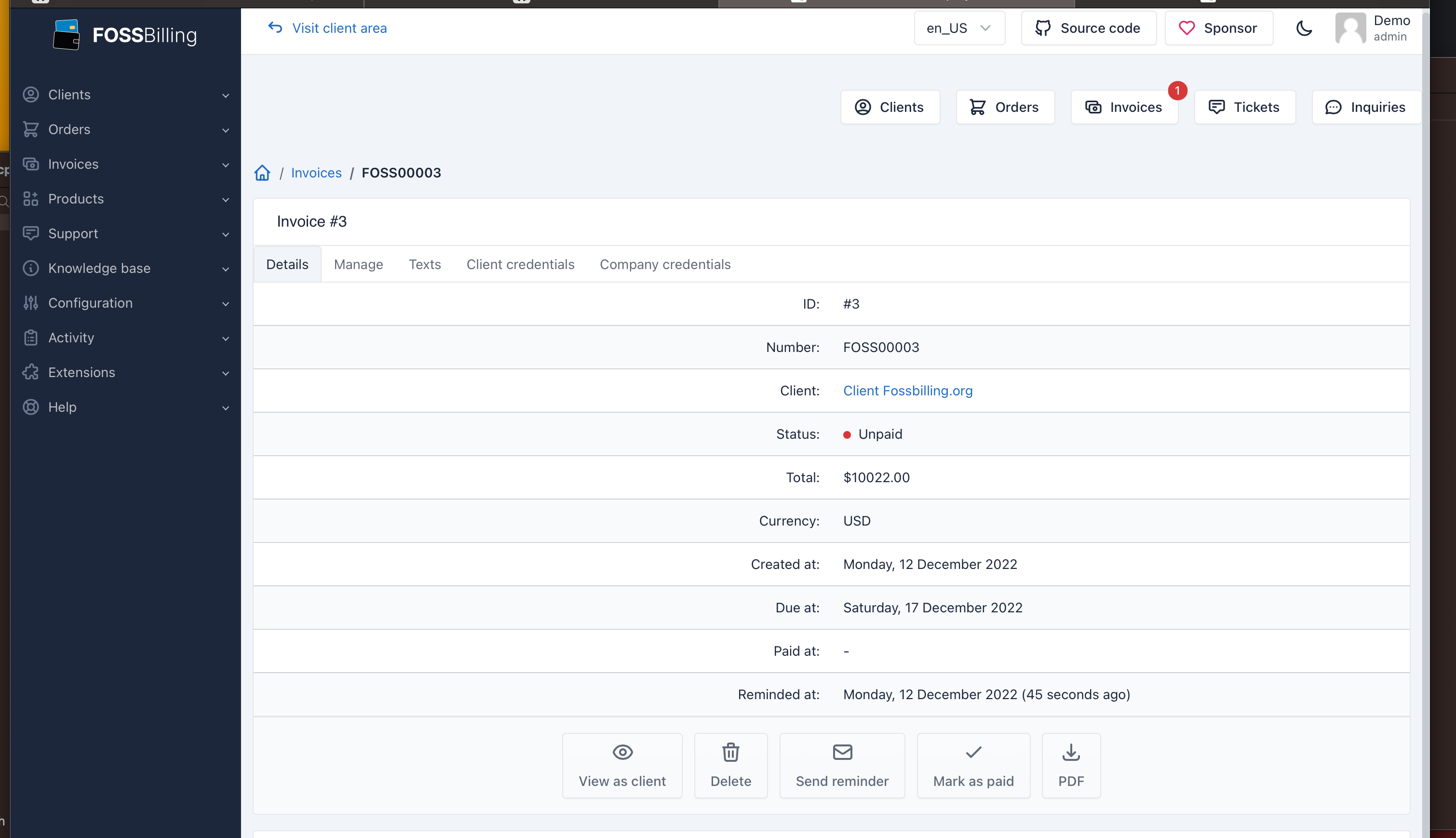 Authentication Failed when click on button "Mark as paid" in Invoice section · Issue #578 ...