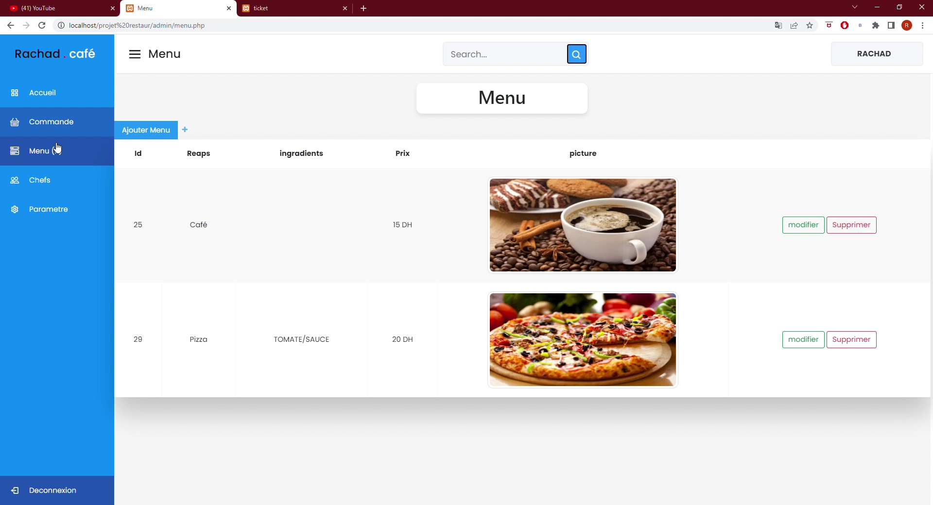 GitHub - RACHADDOUlFIKAR/Projet_Gestion_Restaurant: PHP / MYSQL