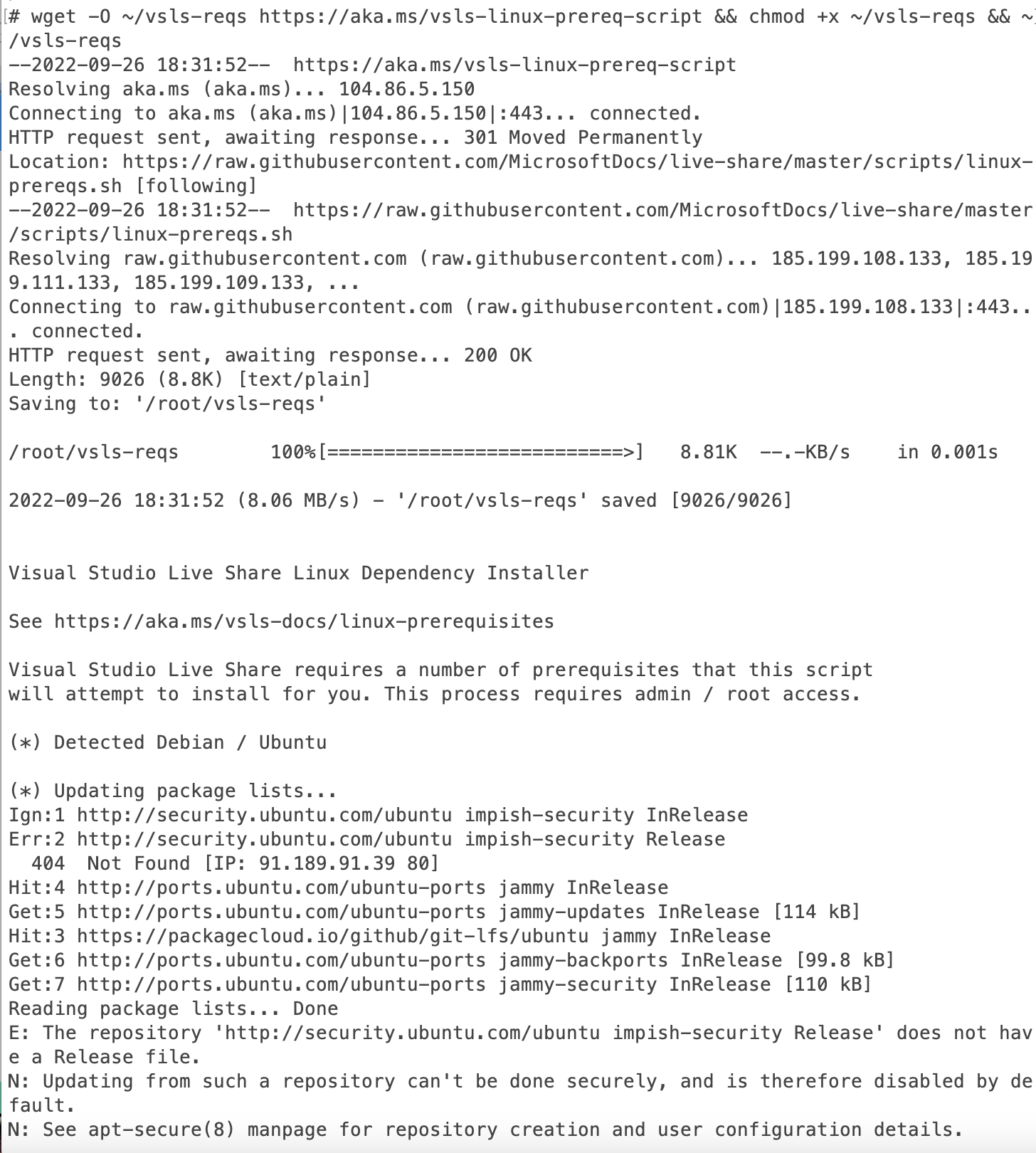 Unavailable in VSCode Remote Container · Issue #4288 · microsoft/live-share · GitHub