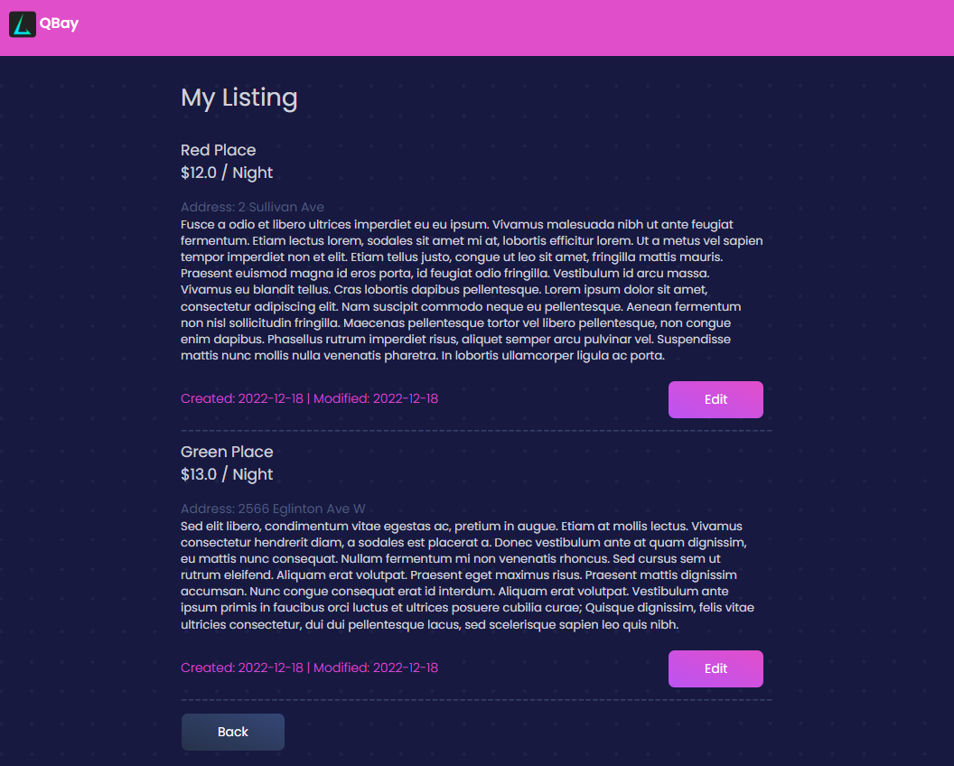 GitHub - KazSusilo/QBay: Client-to-Client Vacation House Rentals Web-Application