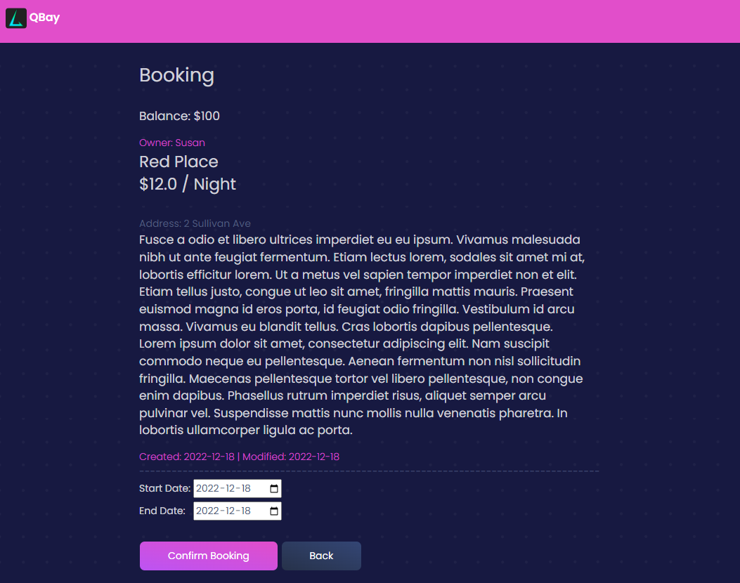 GitHub - KazSusilo/QBay: Client-to-Client Vacation House Rentals Web-Application