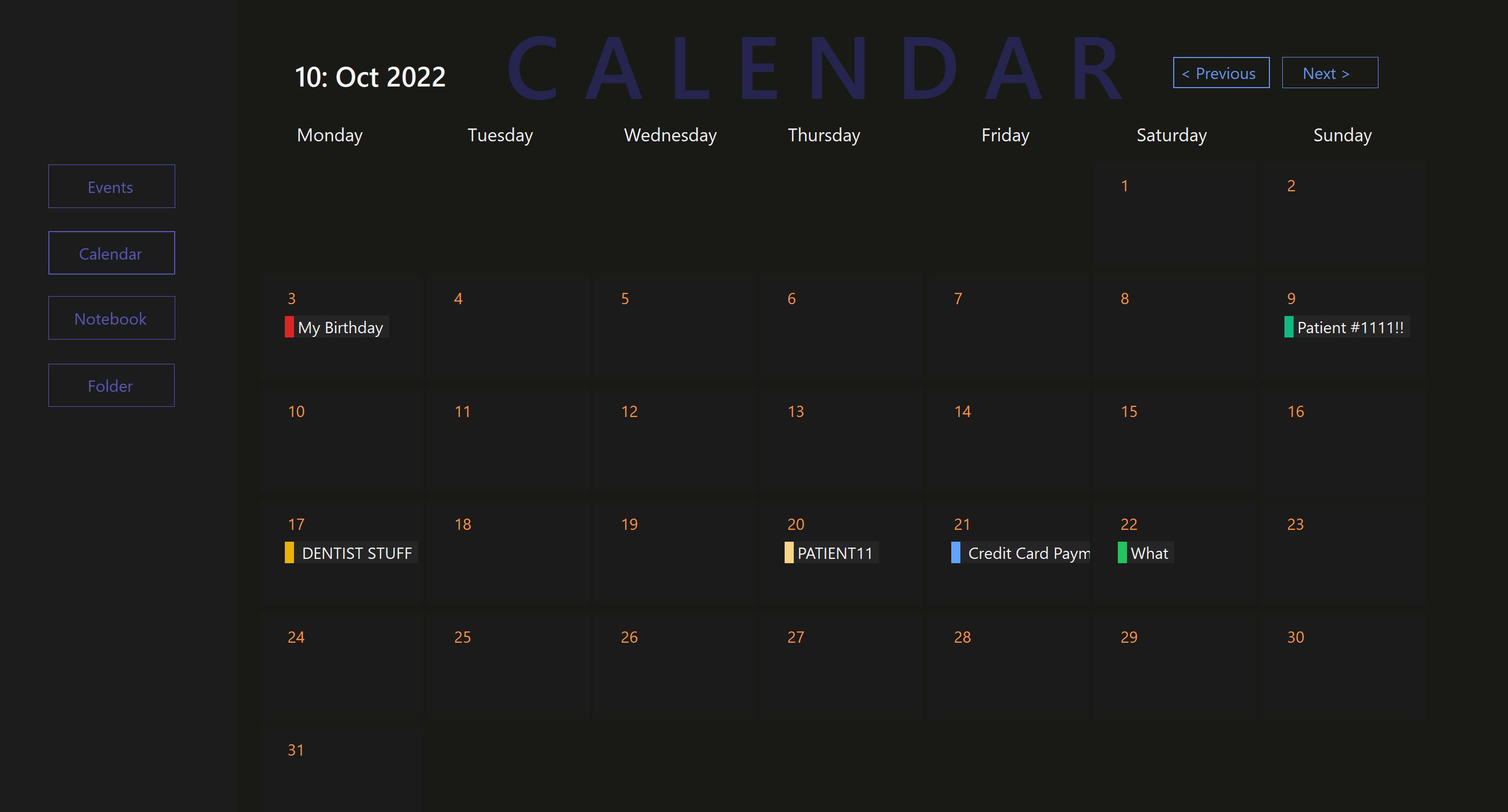 GitHub - CadeJAlmond/Scheduler: This app is an organizational tool consisting of a event manager ...