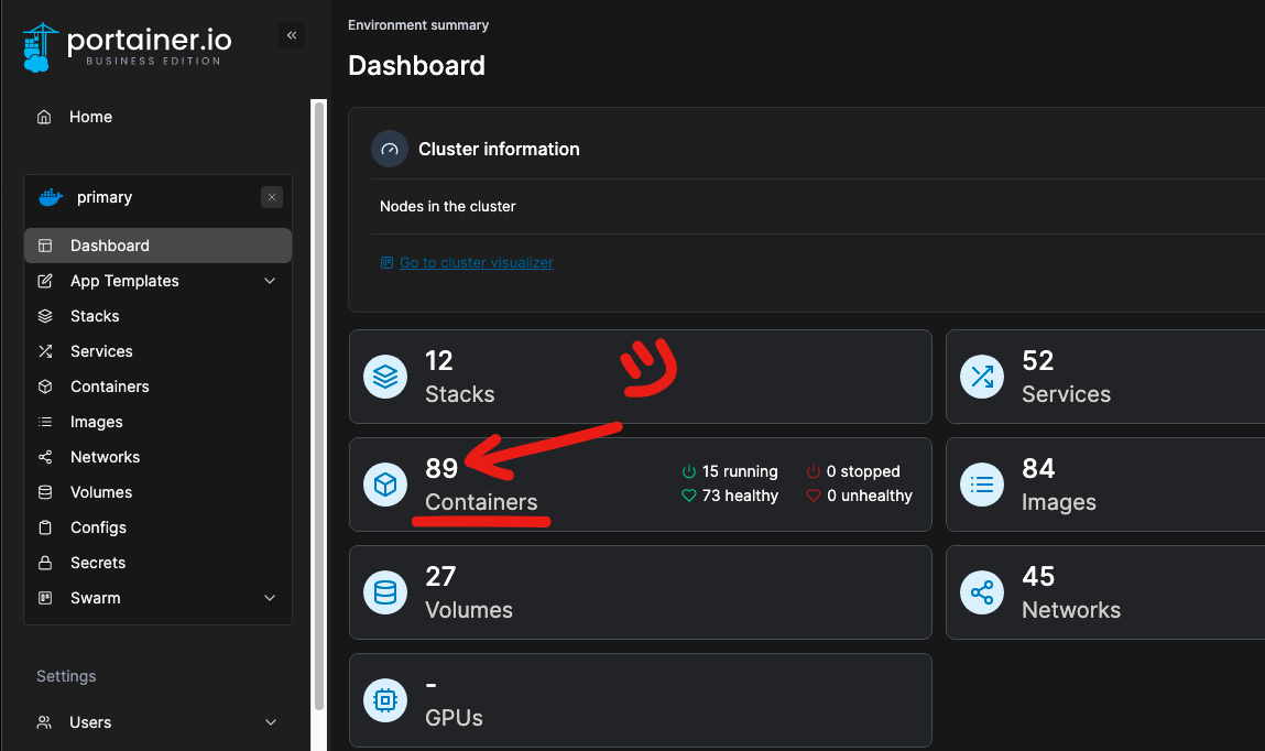Portainer 2171 Ce And Business Edition 0zero Containers On Environments Page Bug · Issue 
