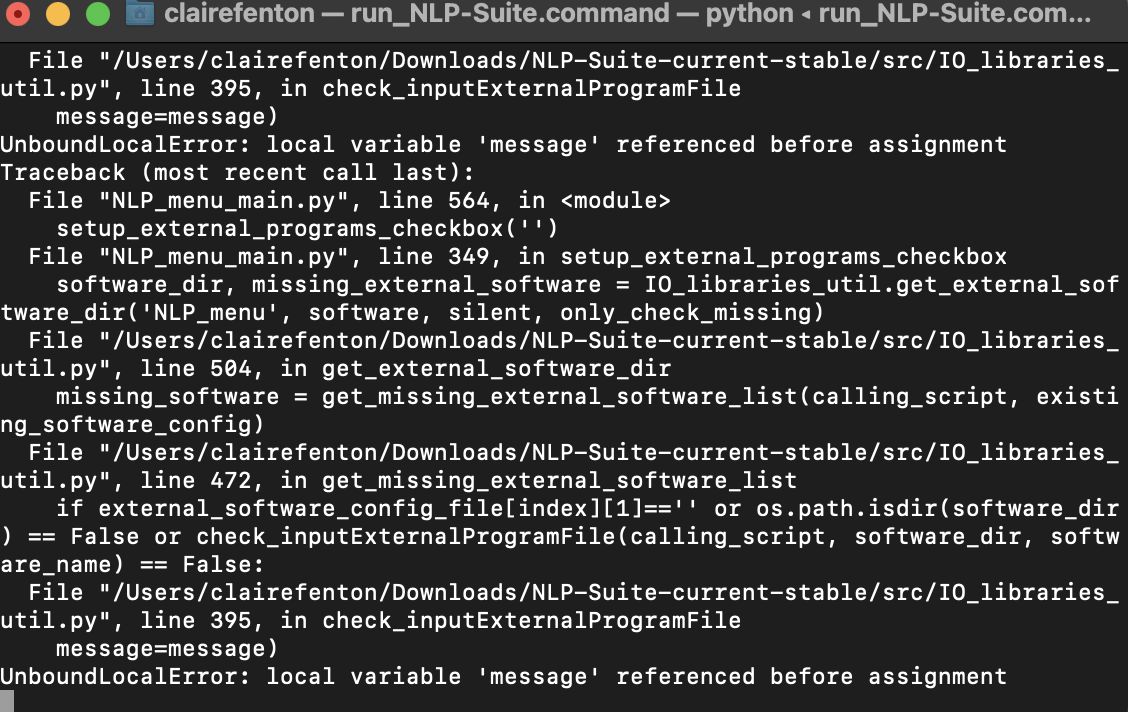 Unable To Open Nlp Suite · Issue 743 · Nlp Suite Nlp Suite · Github