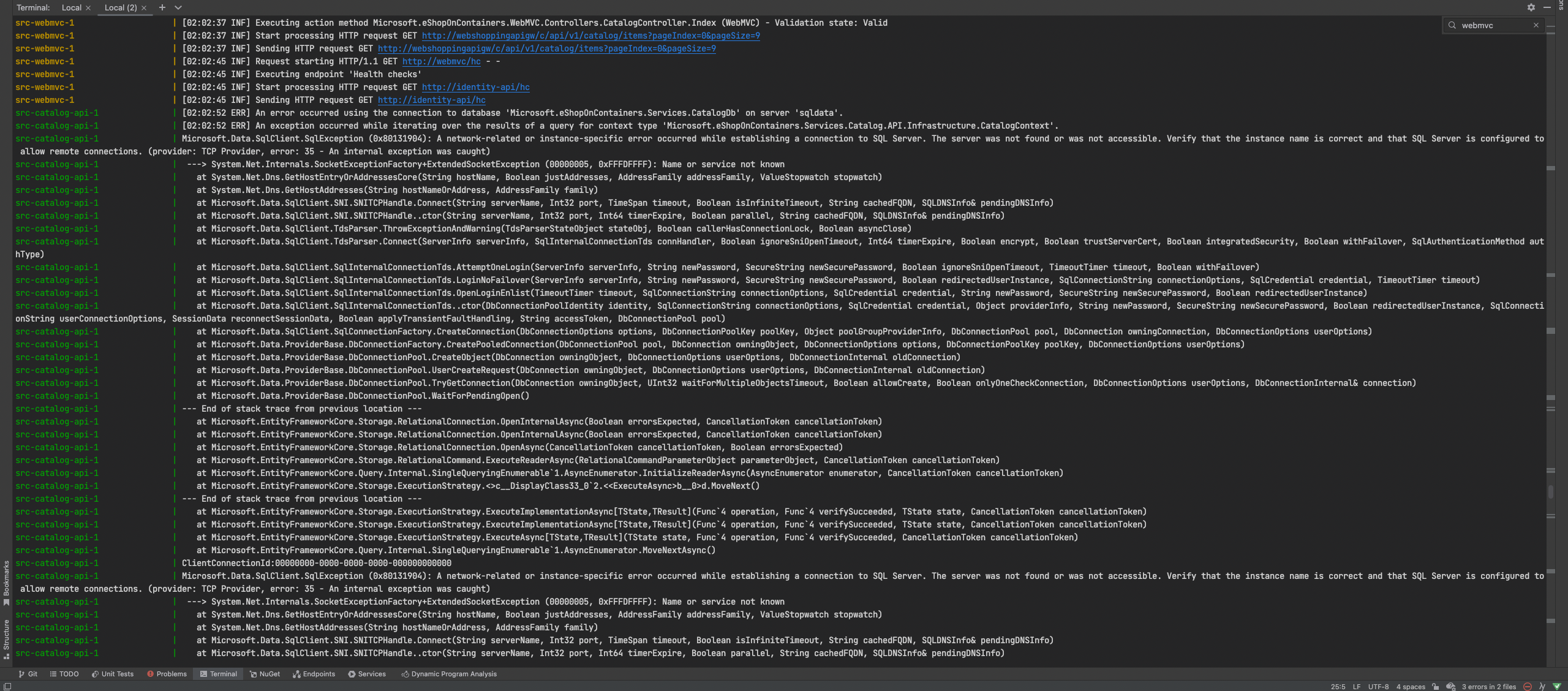 Response status code does not indicate success · Issue #1977 · dotnet-architecture ...