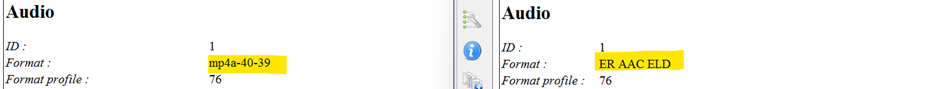 Format field not updated in case of ER AAC ELD · Issue #675 · MediaArea/MediaInfo · GitHub