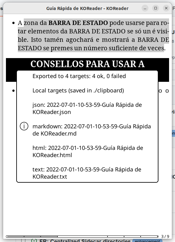 Suggestions for Export Highlights Plugin · Issue #9273 · koreader/koreader · GitHub