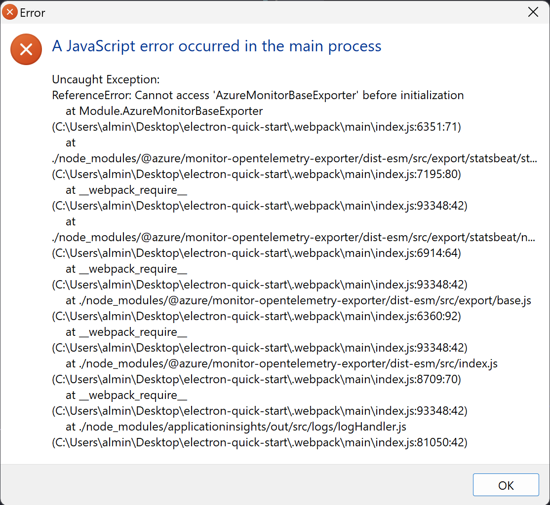 ERROR in ./node_modules/diagnostic-channel-publishers/dist/src/mysql.pub.js when building with ...