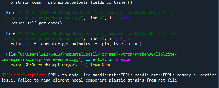 Memory allocation issue · Issue #161 · ansys/pydpf-core · GitHub