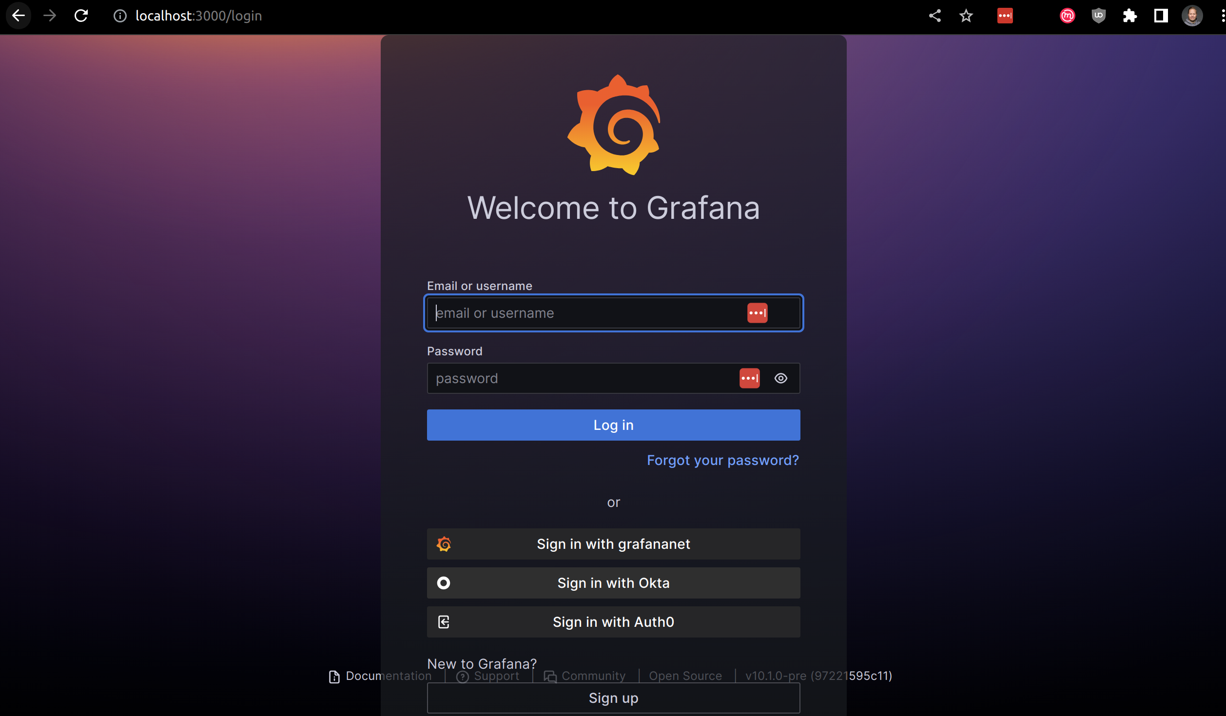 Fix footer display issue and update contents · Issue #70470 · grafana/grafana · GitHub
