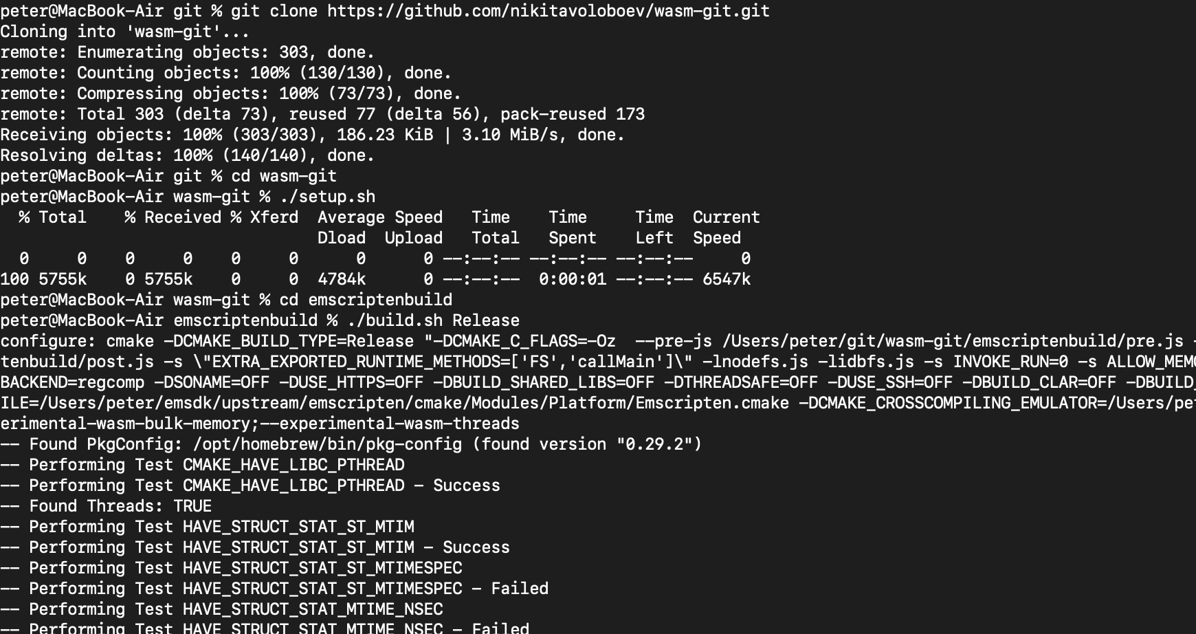 Failing to build wasm-git · Issue #67 · petersalomonsen/wasm-git · GitHub