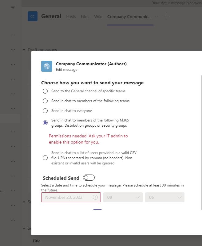Microsoft - Teams - Company Communicator Error · Issue #921 · OfficeDev/microsoft-teams-apps ...