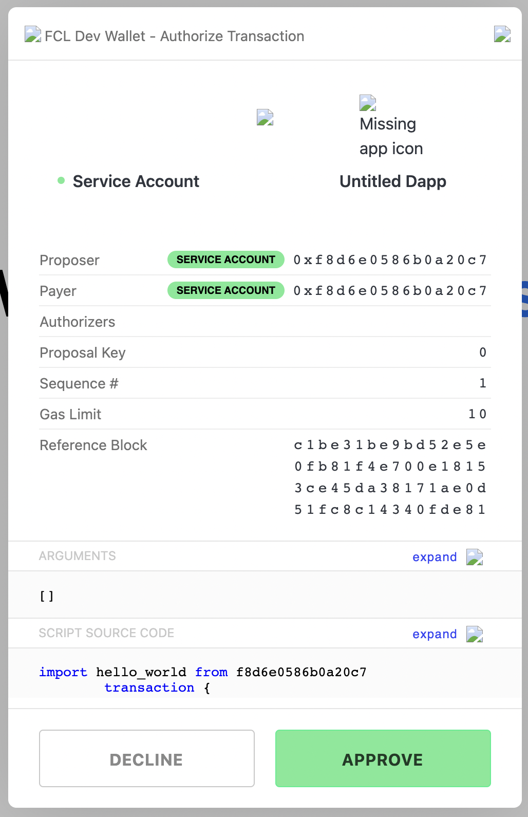 Images not loading on localhost · Issue #90 · onflow/fcl-dev-wallet · GitHub