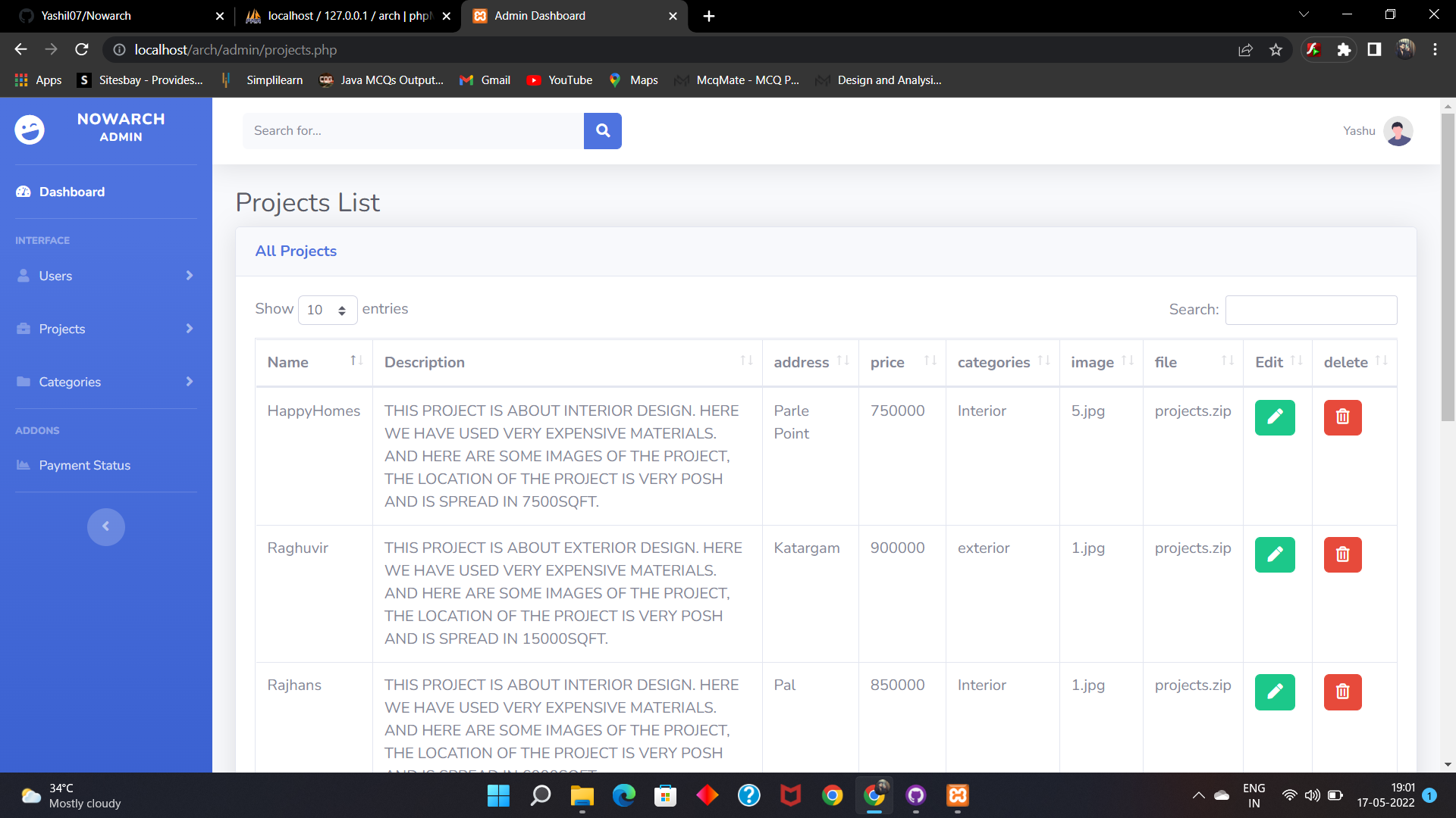 GitHub - ViralJariwala/Nowarch: NOWARCH is a Website for designing your Office, Home, FarmHouse ...