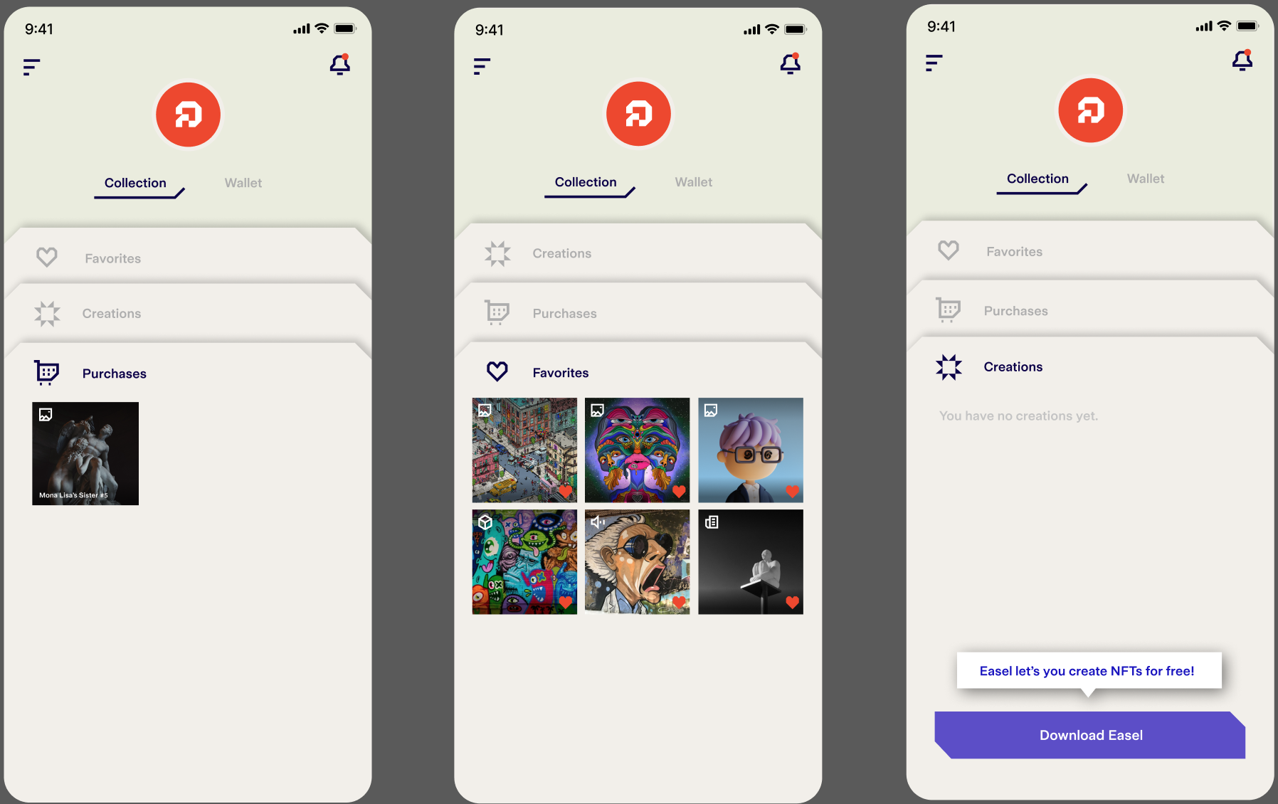 Collection tab w/ Favorites folder · Issue #1346 · Pylons-tech/pylons ...