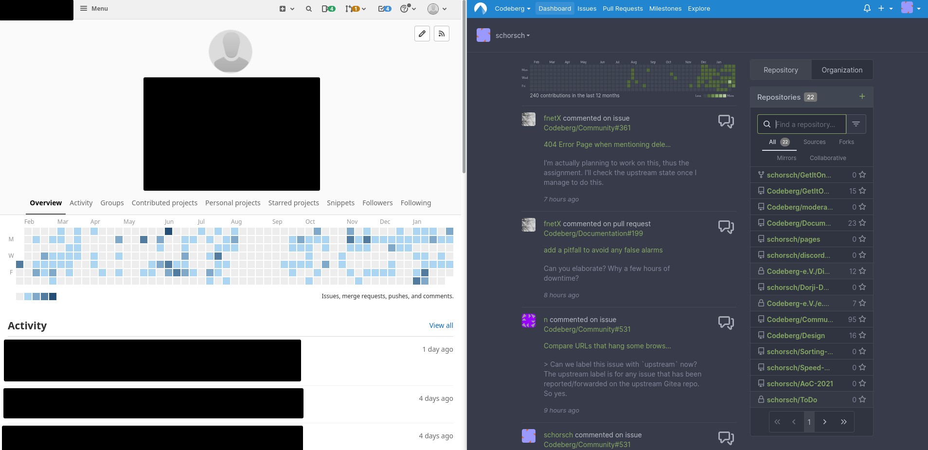 [UI Proposal] Make the dashboard responsive · Issue #18609 · go-gitea/gitea · GitHub