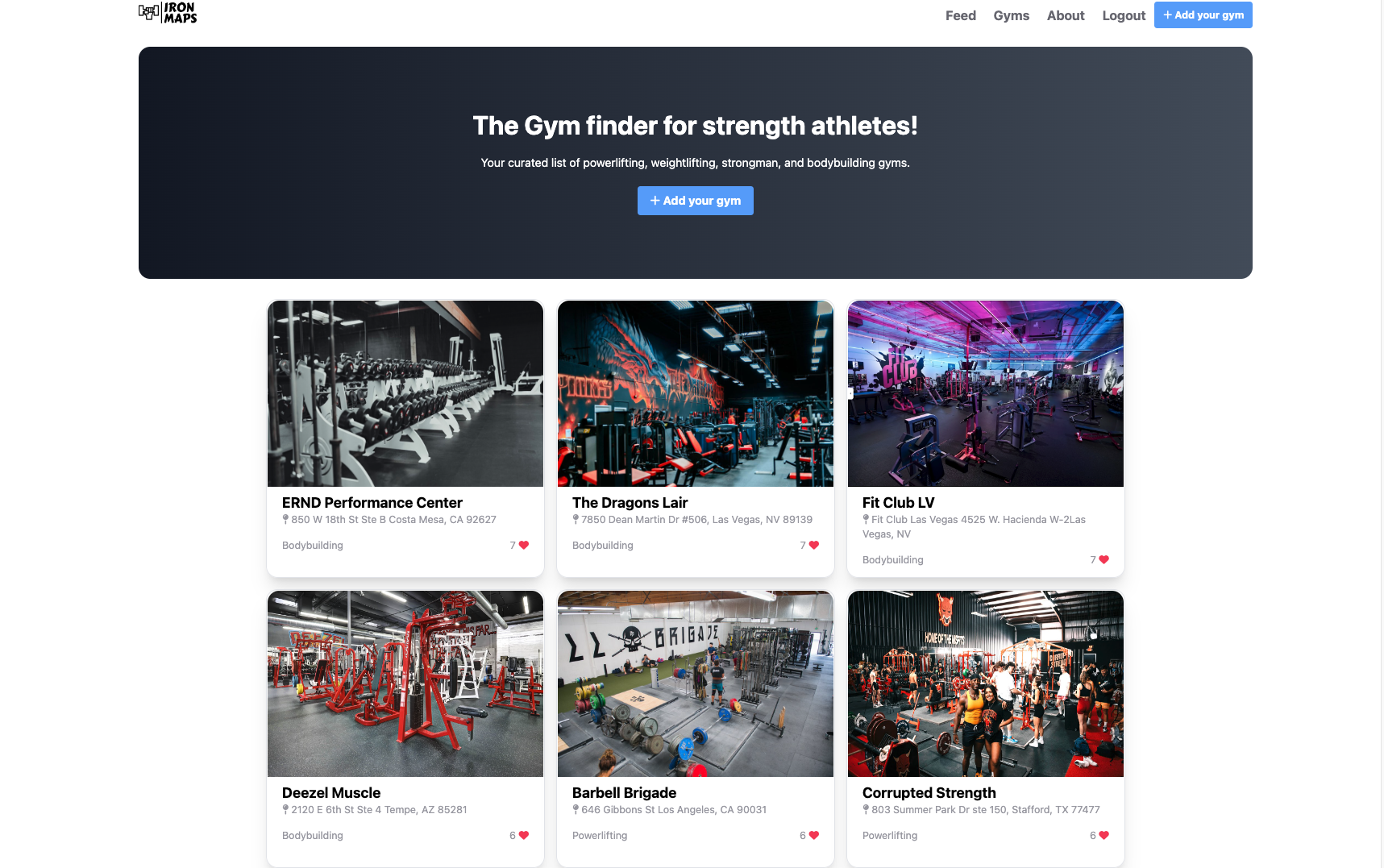 GitHub - hansontram/iron-maps: The full-stack gym finder for strength ...